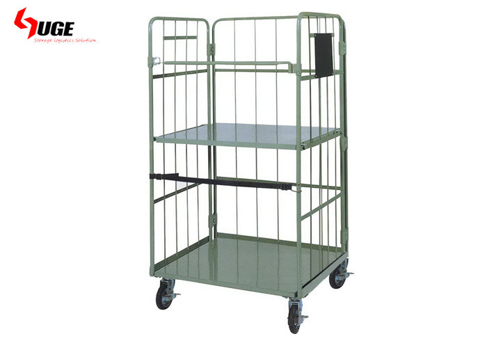 Two Door Roll Container Trolley With Silent Caster And Capable Of ...