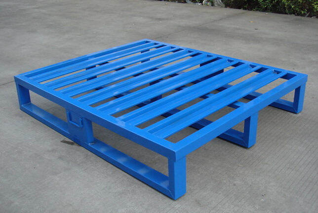 Powder Coated Stackable Metal Pallets Durable Storage Metal Box Pallet