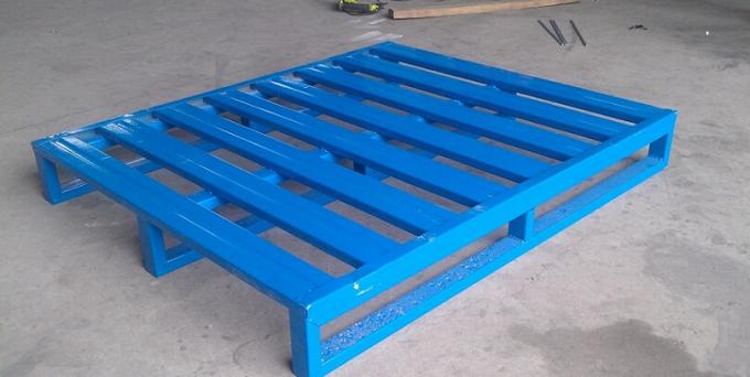 Powder Coated Stackable Metal Pallets Durable Storage Metal Box Pallet