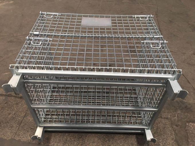 Stainless Steel Large Industrial Wire Baskets Movable Lockable Easy ...