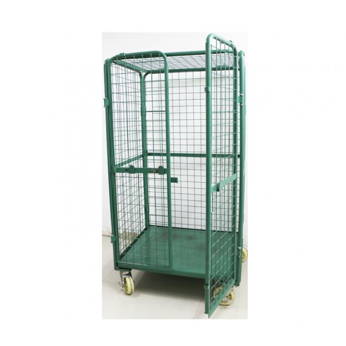 Folding Metal Cage Trolley Mobile Cage Logistics Trolley 500KG Loading ...