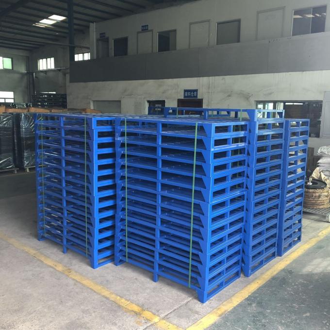 1200*1000mm Customized Stackable Steel Pallets For Warehouse Powder Coated