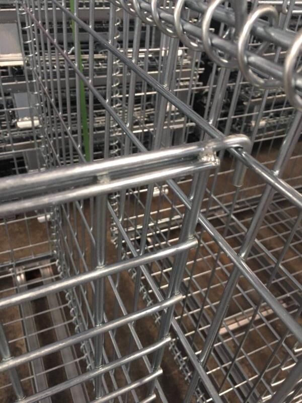 Durable Heavy Duty Wire Mesh Baskets Wire Mesh Pallet Containers With Lid