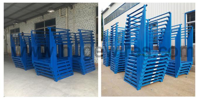 1000kg Foldable Tire Rack , Stackable Powder Coated Square Stillages ...