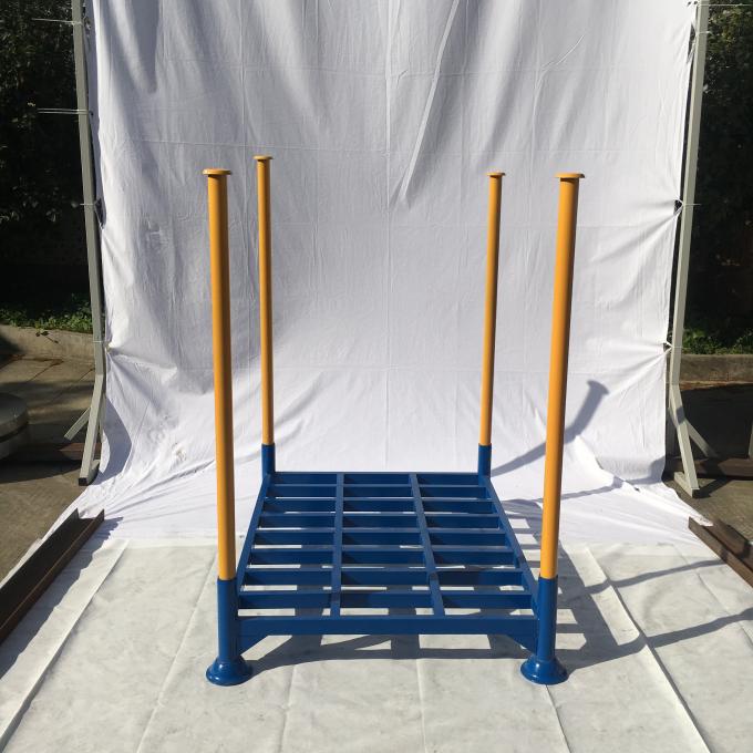 Customized Detachable Stacking Steel Pallet With 4 Posts For Cold Storage