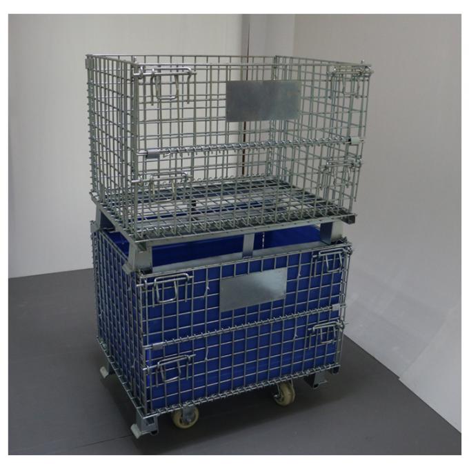 Cold Galvanized Foldable Movable Wire Mesh Box For In - Line Assembly Work