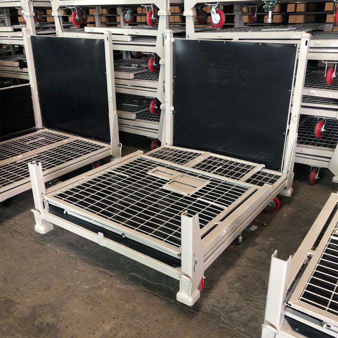 Custom Foldable Stackable Metal Stillage Container With Hollow Board