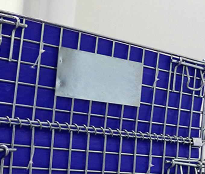 Returnable Wire Mesh Steel Storage Cargo Pallet Cages Box With Pp Sheet